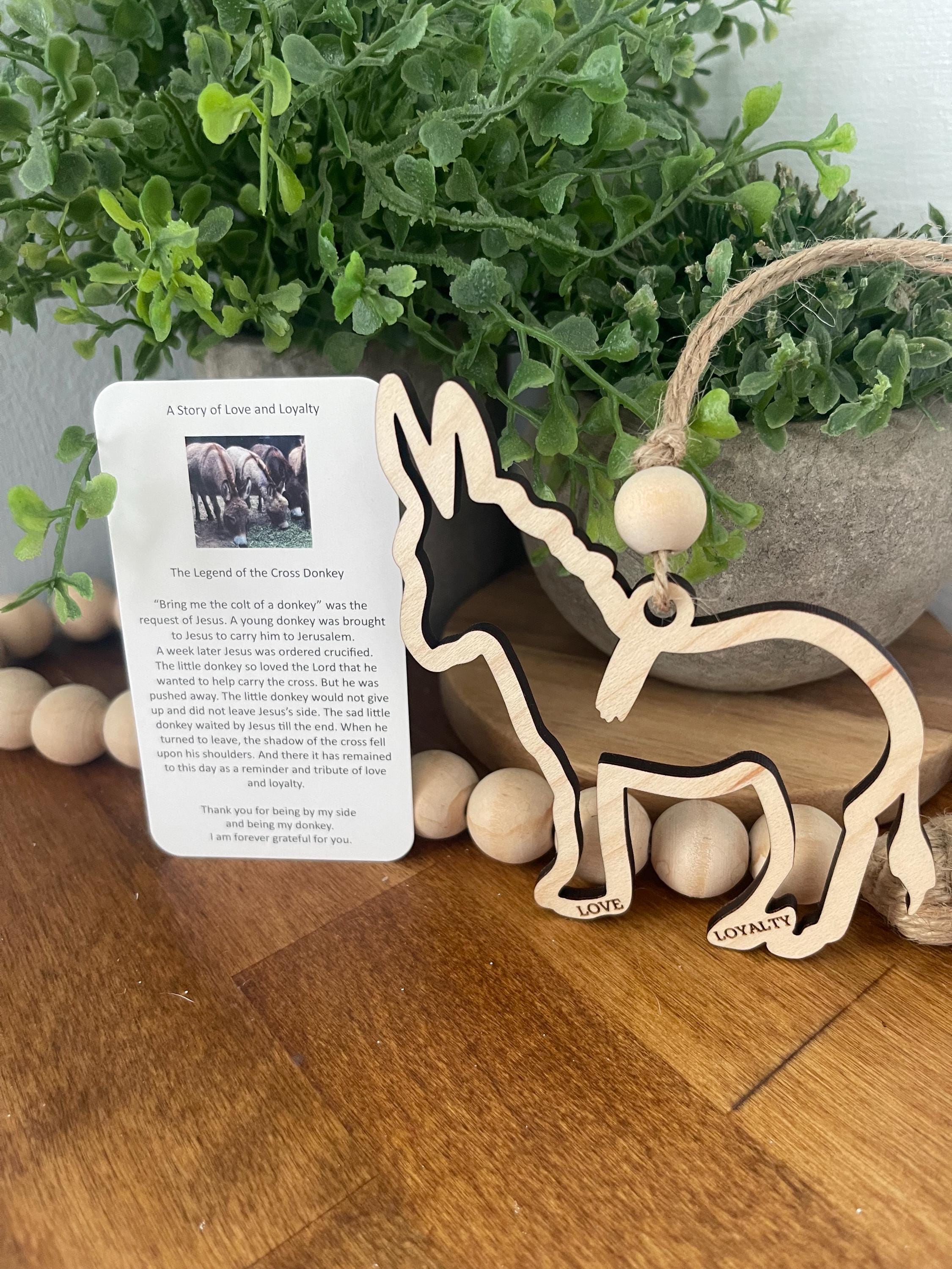 A Story of Love and Loyalty Donkey Ornament Gift - Cross Donkey Legend ...