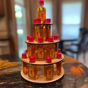 21 Bottle Tier Fireball Shot Tower 3 or 4 Tier Alcohol Cake, 21st ...