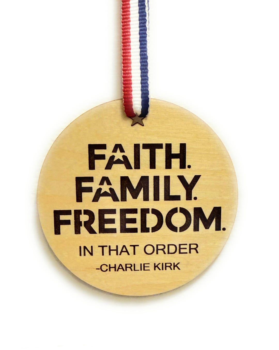Patriotic Faith Family Freedom in That Order - Charlie Kirk Memorial ...