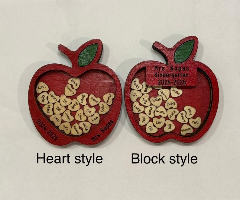 Personalized Teacher Appreciation Apple Ornament Gift With Classroom ...