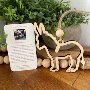 A Story of Love and Loyalty Donkey Ornament Gift - Cross Donkey Legend ...