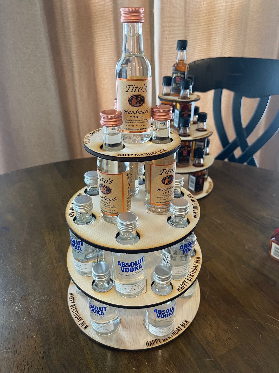 4 Tier Alcohol / Shot Liquor Tower Cake Fits Multiple Types of Mini ...
