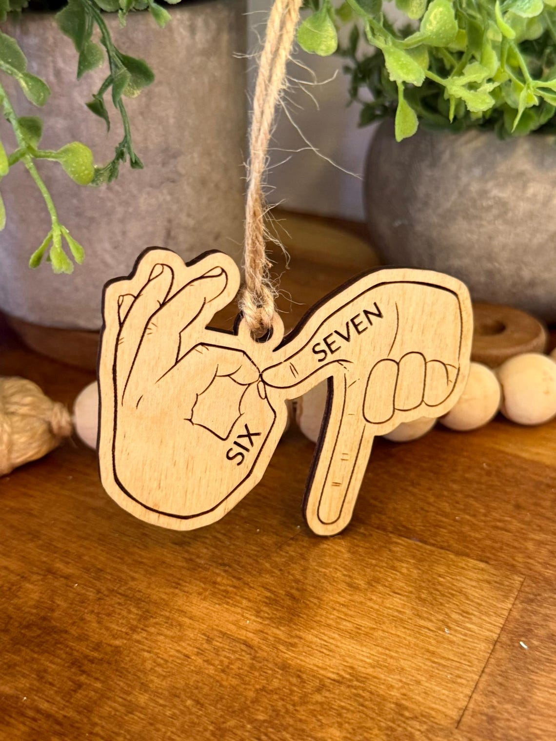 Tiktok Viral Six Seven Saying Hands Giving the Famous 67 Ornaments ...