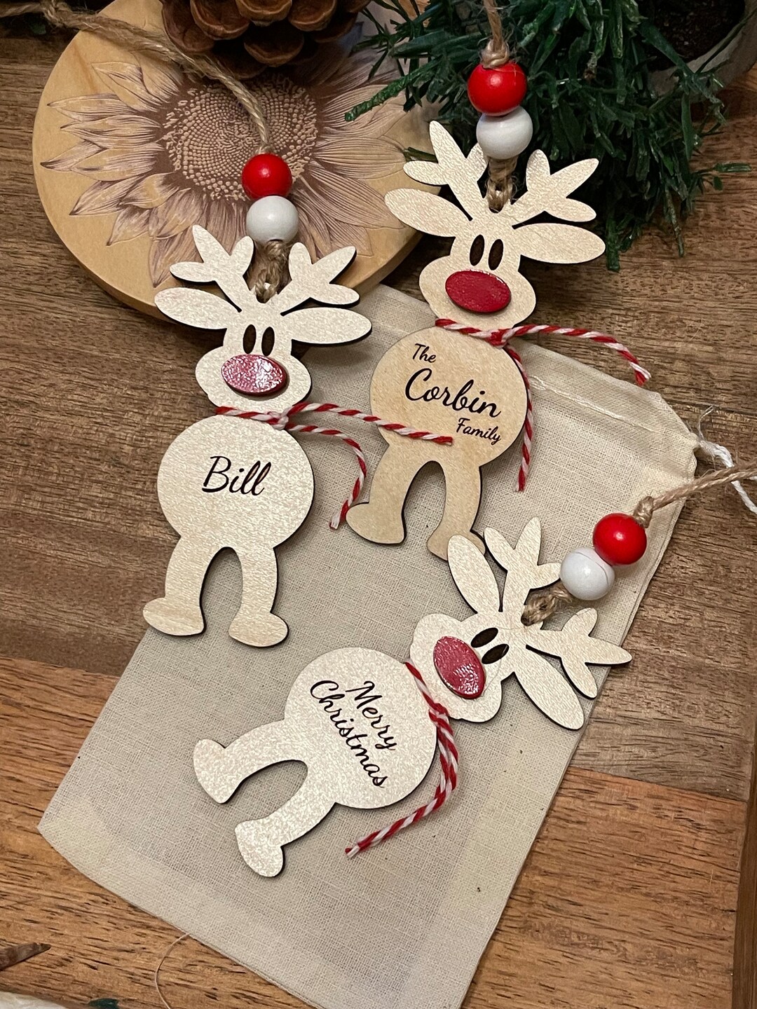 Rudolph the Red Nosed Reindeer Ornaments - Name Tags or Gift Giving ...