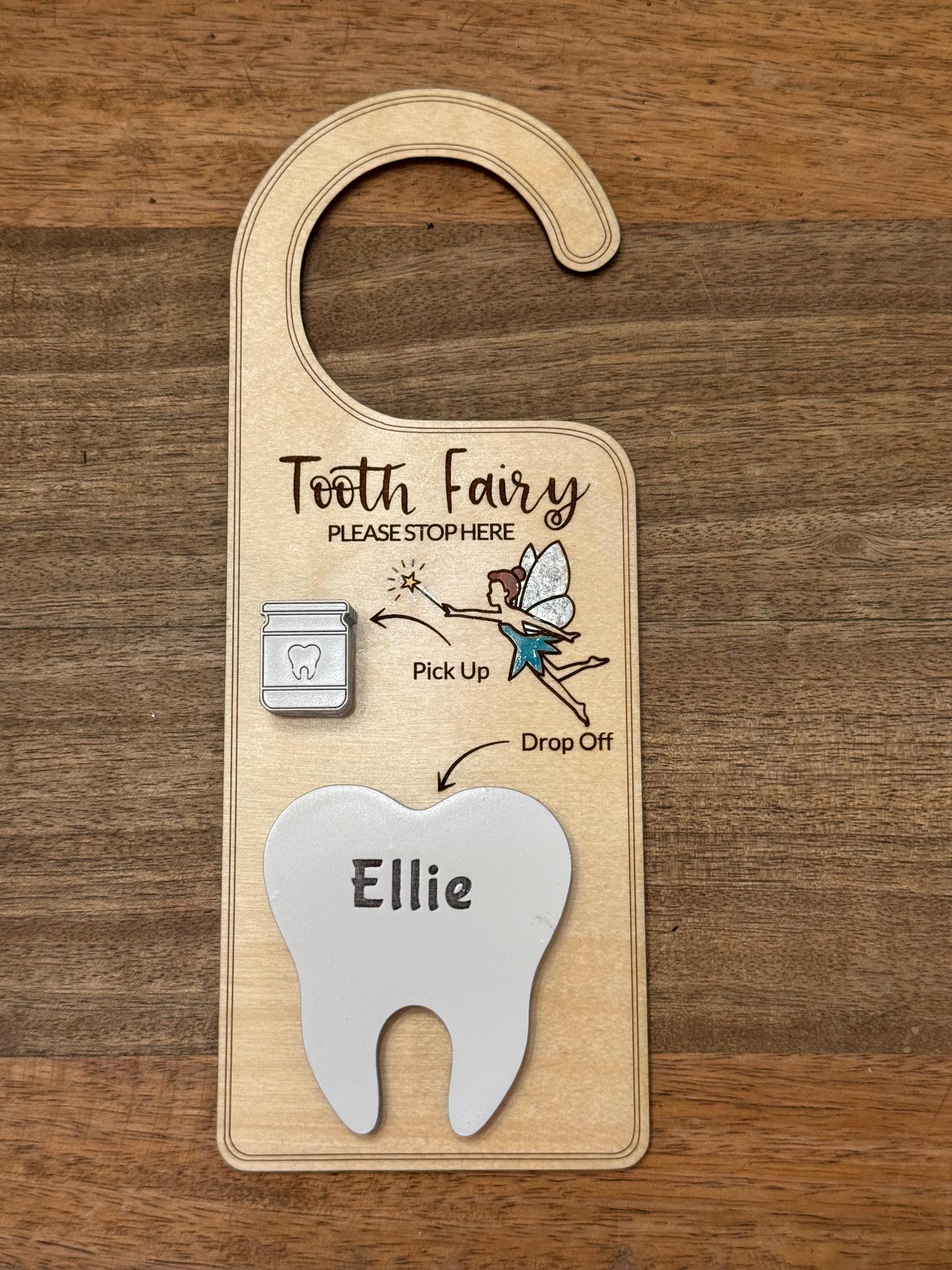 Personalized Tooth Fairy Please Stop Here Pick up and Drop off Door ...