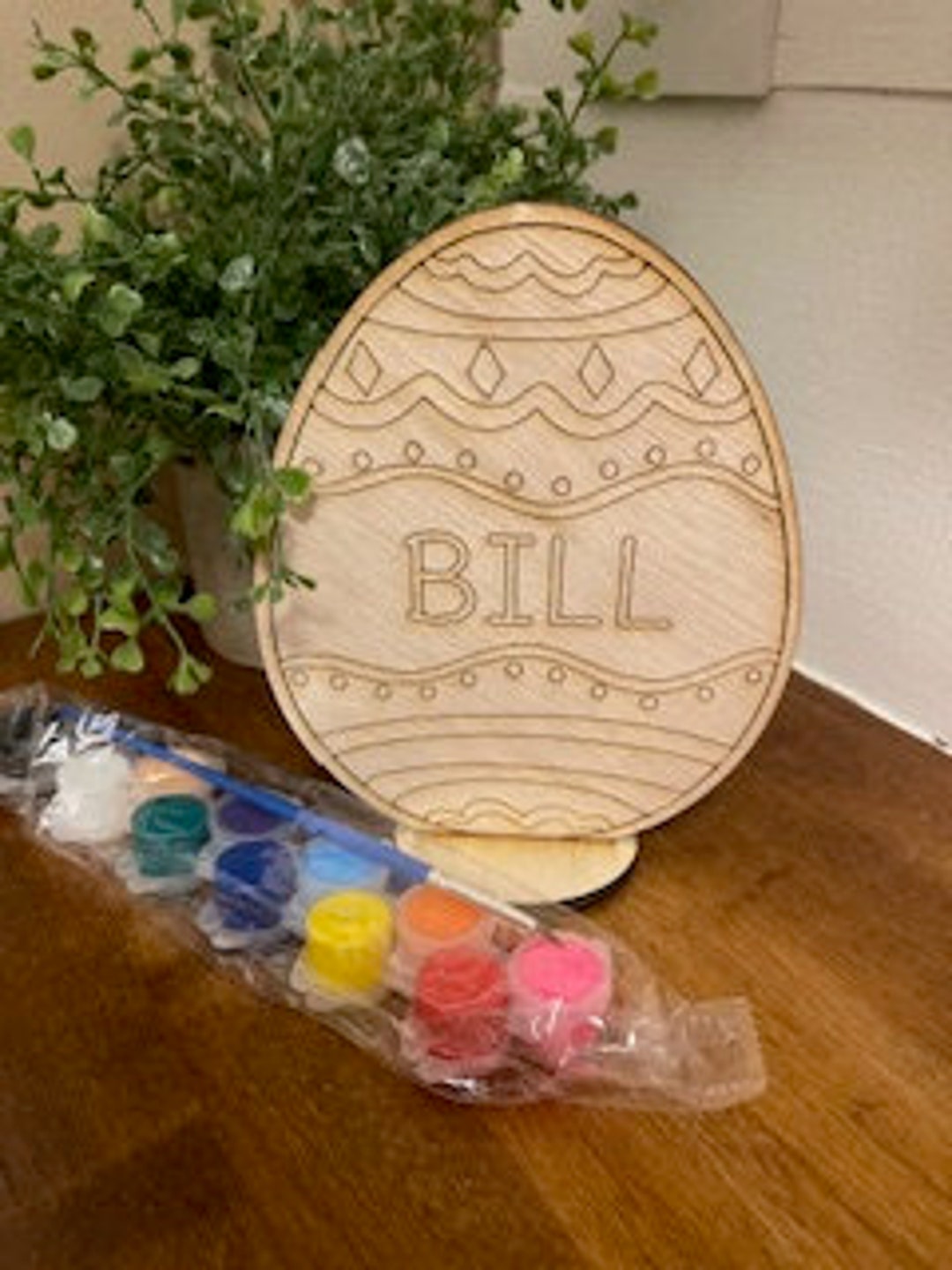 Custom Easter Egg Happy Easter Classroom Painting Craft With Stand and ...
