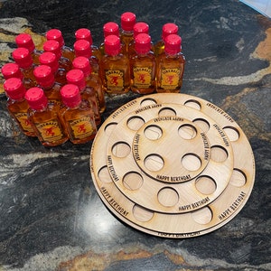 21 Bottle Tier Fireball Shot Tower 3 or 4 Tier Alcohol Cake, 21st ...