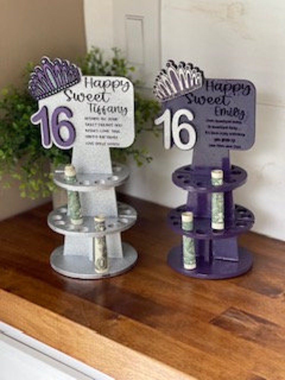 Freestanding Money Sweet 16 Tree, Tiered Cake for Gift Giving SVG File ...