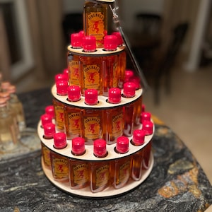 BIG 36 Mini Bottle 4 Tier Fireball or Titos Display Cake, Alcohol Cake ...