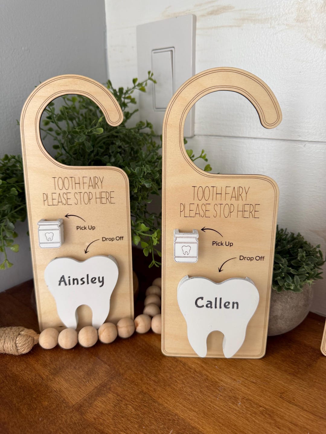 Personalized Tooth Fairy Please Stop Here Pick up and Drop off Door ...
