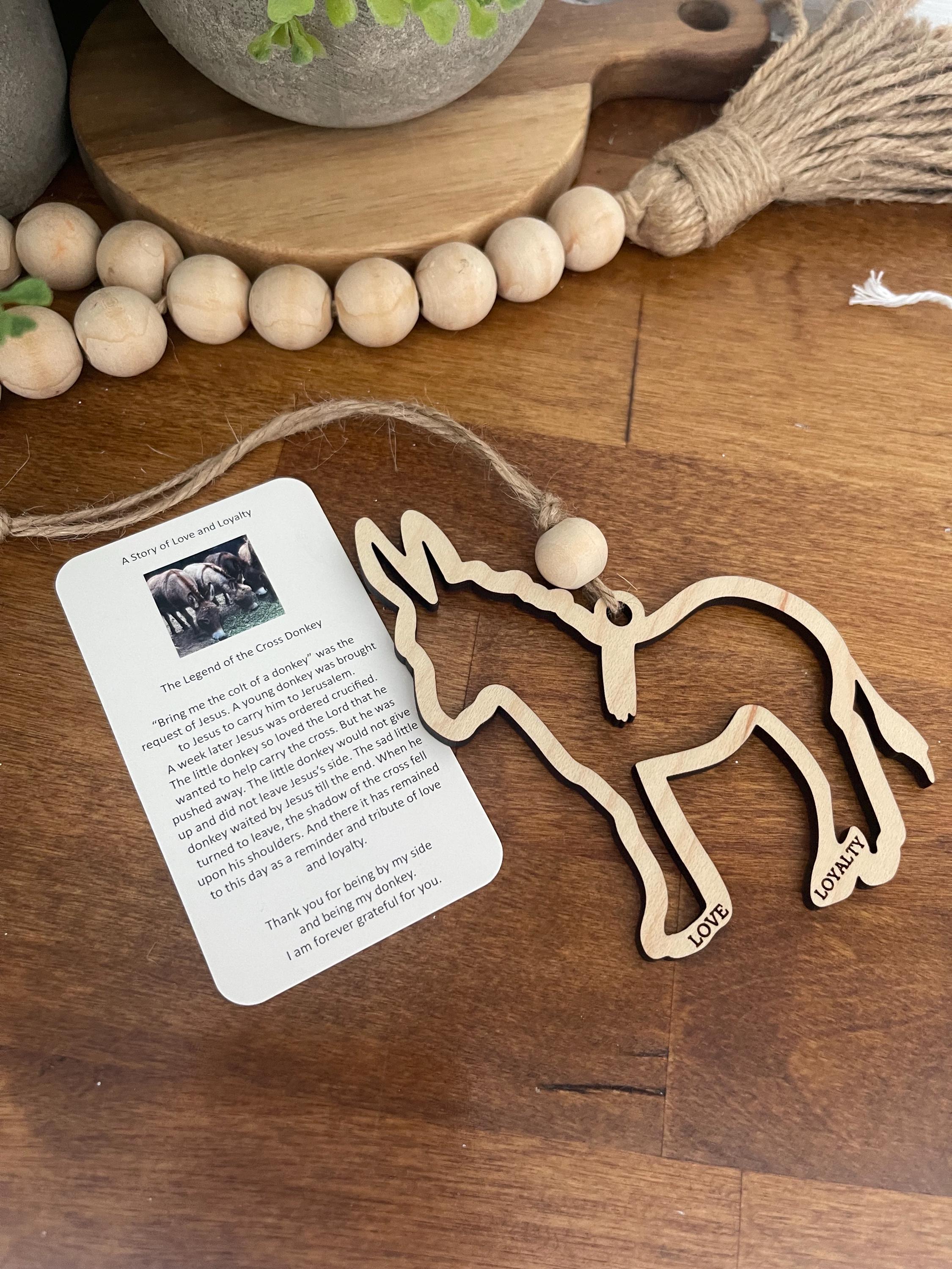 A Story of Love and Loyalty Donkey Ornament Gift - Cross Donkey Legend ...