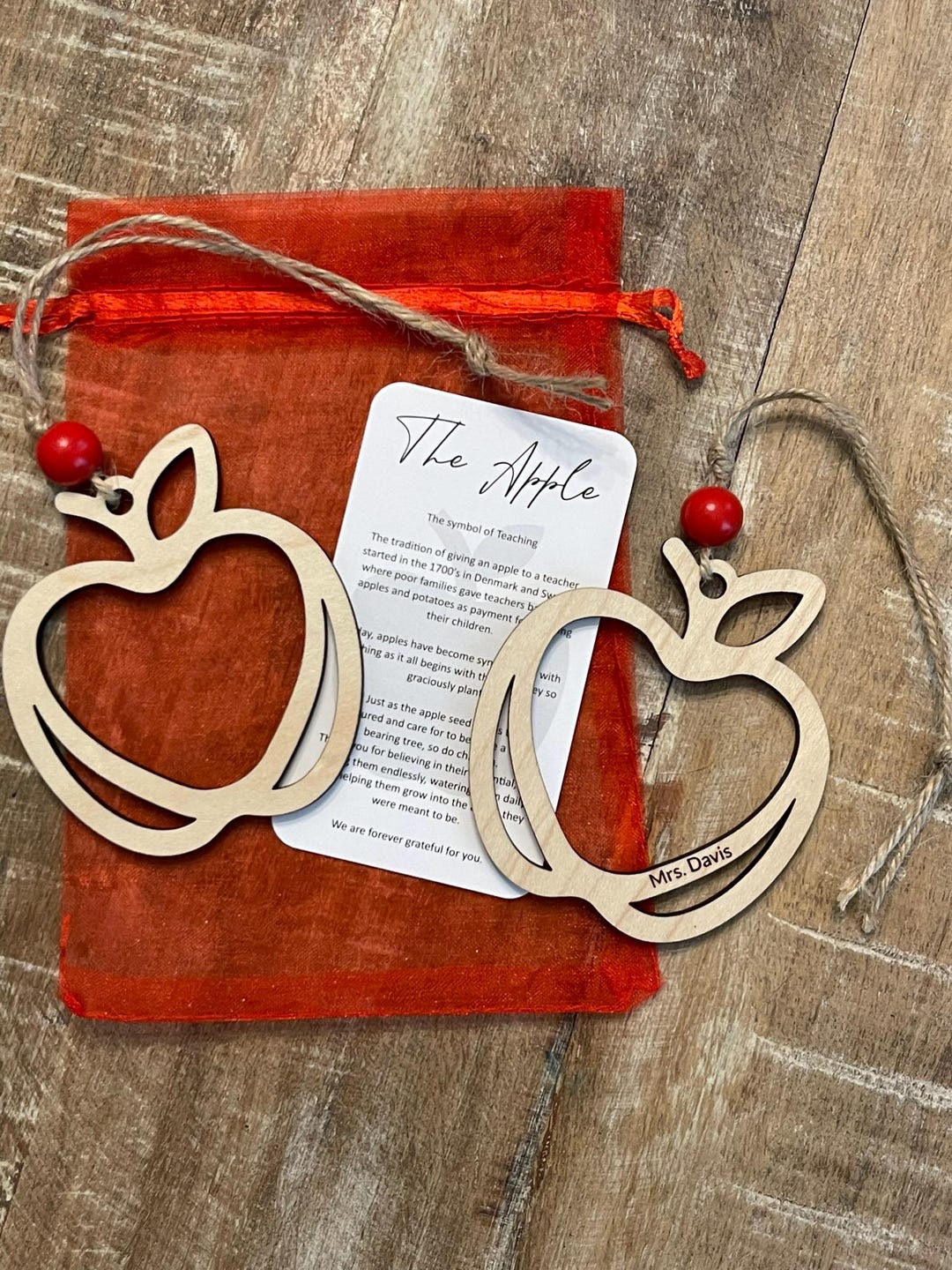 Personalized Apple Ornament the Apple - the Symbol of Teaching Ornament ...