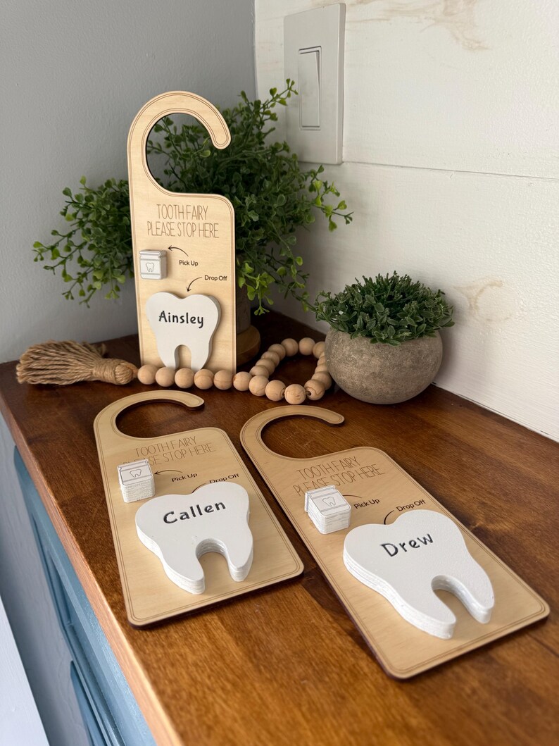 Personalized Tooth Fairy Please Stop Here Pick up and Drop off Door ...