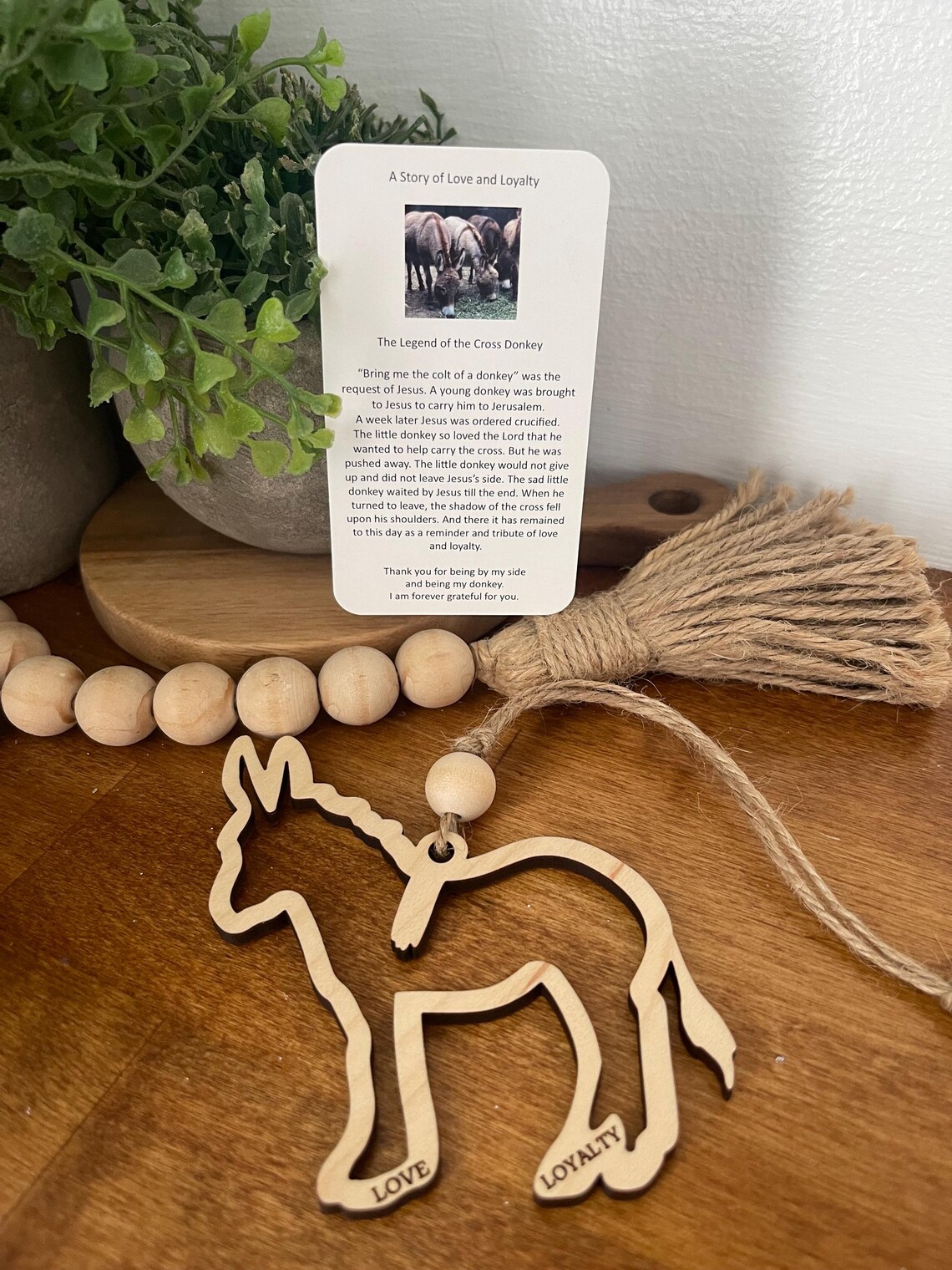 A Story of Love and Loyalty Donkey Ornament Gift - Cross Donkey Legend ...