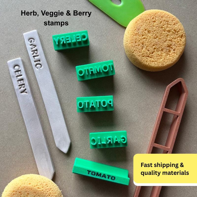 Veggie Herb Stencil - Etsy