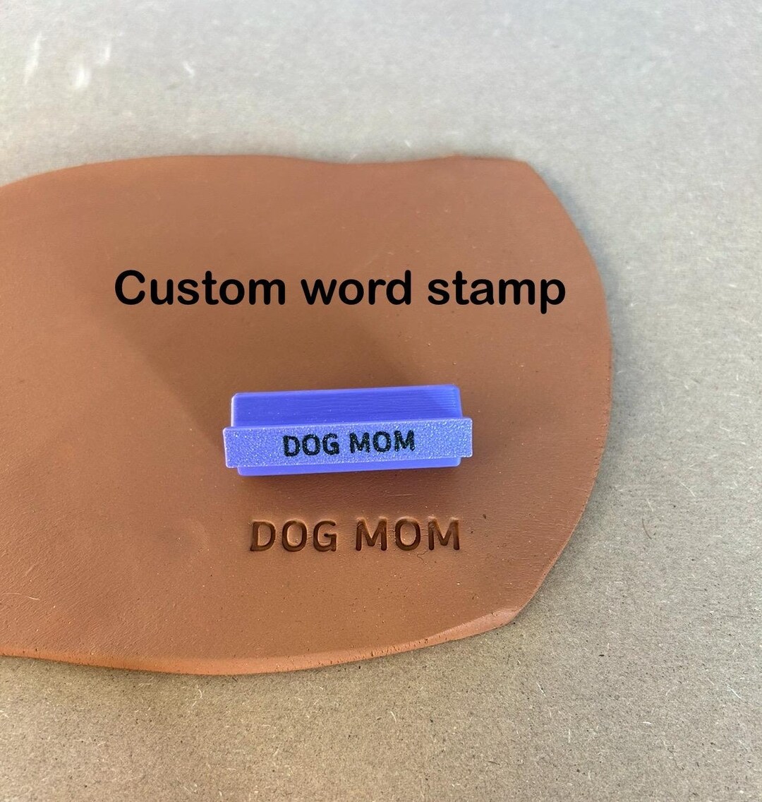Custom Word Stamp (1-10 Characters Long), Personalized Stamp, Polymer ...