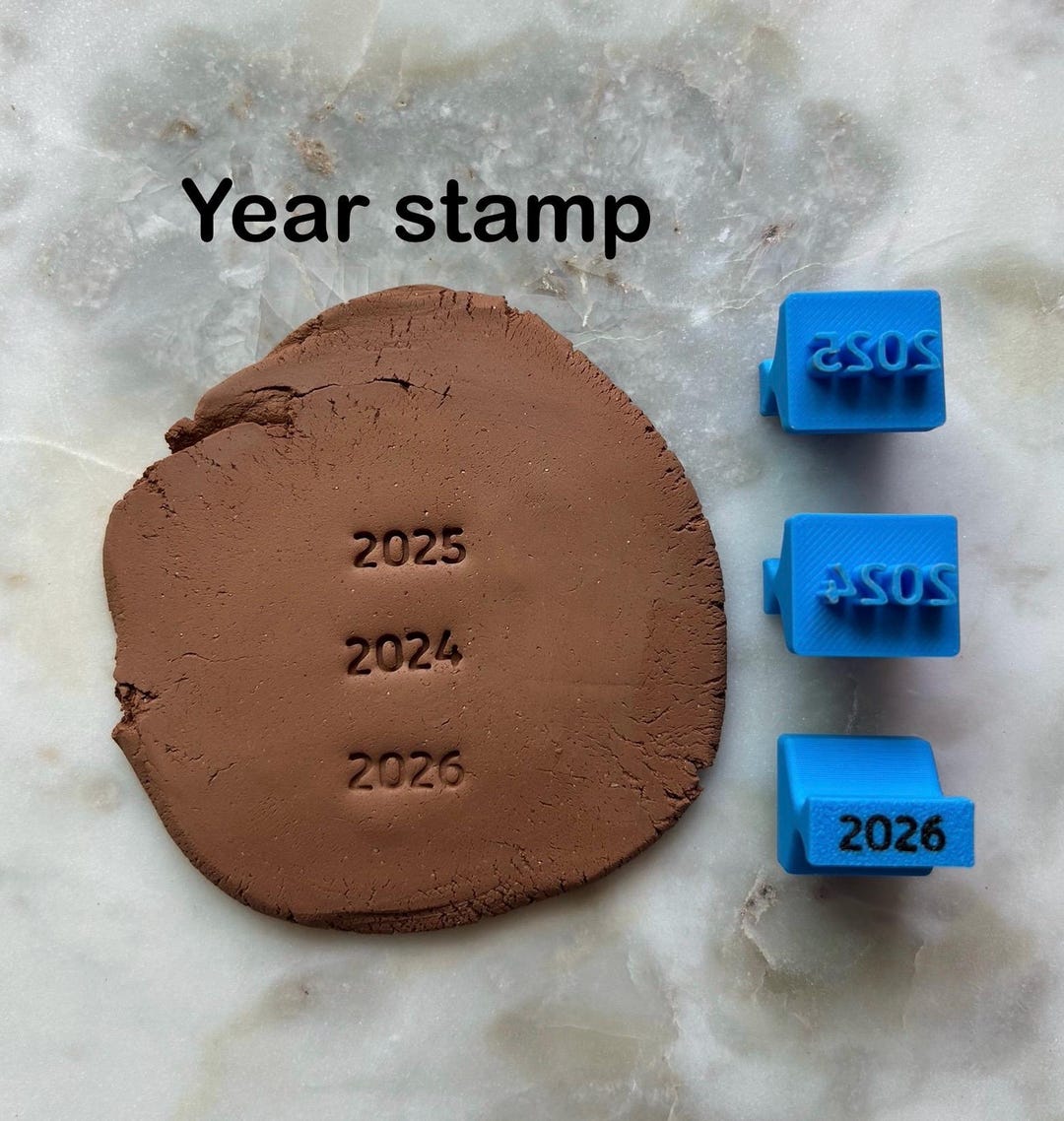 Custom Year Stamp, Number Stamp, Clay Stamp, Polymer Stamp, Word Stamp ...