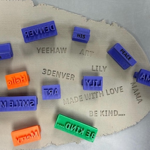 Custom Word Stamp (1-25 Characters Long), Custom Text, Personalized ...