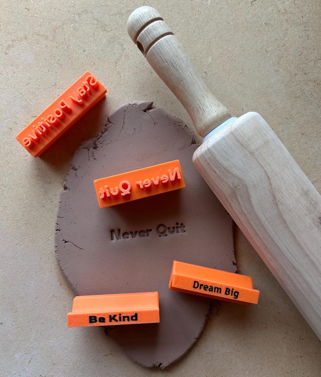 Inspirational Quote Stamps, Stamp Set, Clay Stamp, Polymer Clay ...