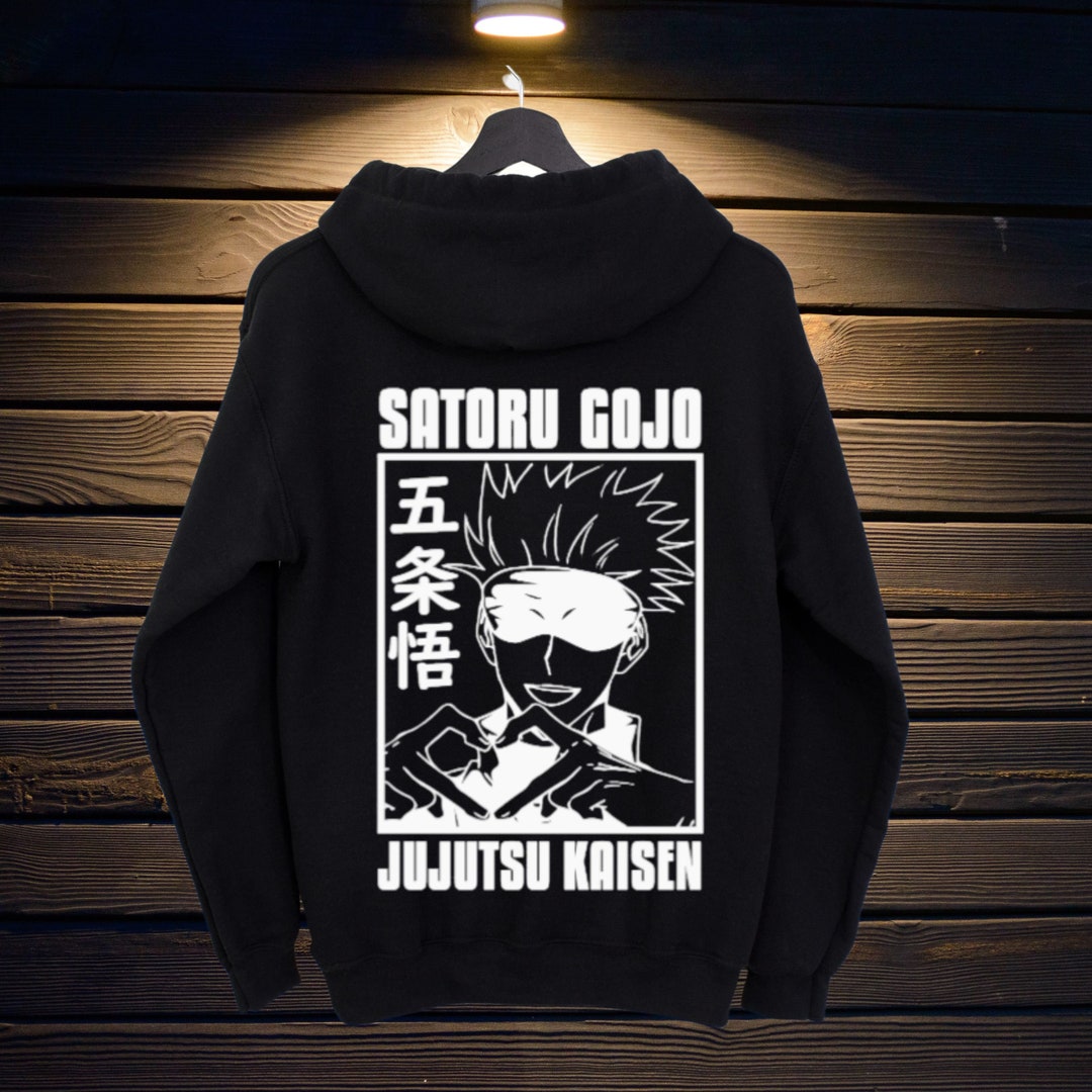 Satoru Gojo Hoodie, Anime Fashion, Kawaii Satoru Gojo Fleece Hoodie ...