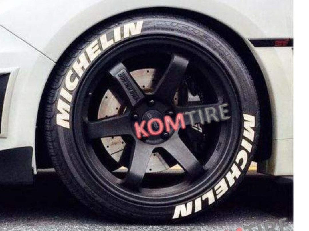 Michelin Tire Stickers Tire Letters Decal Custom 1'' 8x Permanent Tire ...