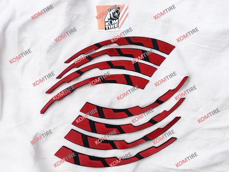 NITTO & STRIP Tire Stickers Tire Letters Decal Custom 1'' 8x Permanent ...