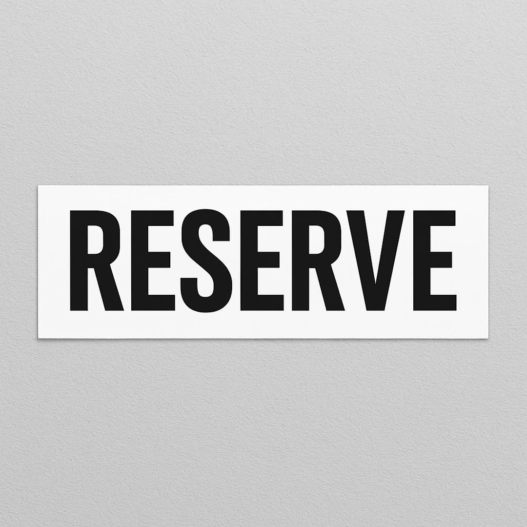 RESERVE STİCKER - Etsy