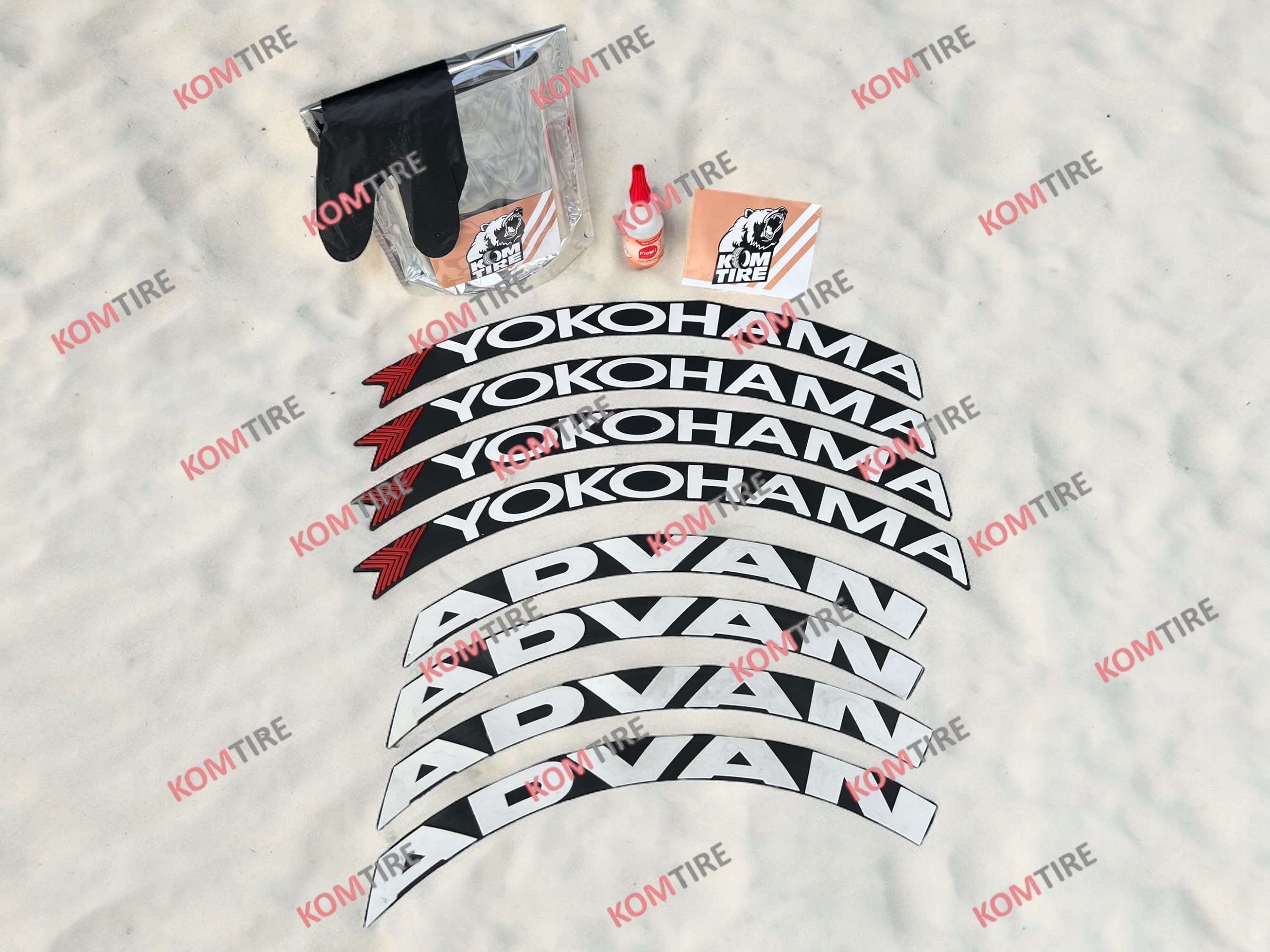 Yokohama Advan Tire Stickers Tire Letters Decal Custom 1'' 8x Permanent ...