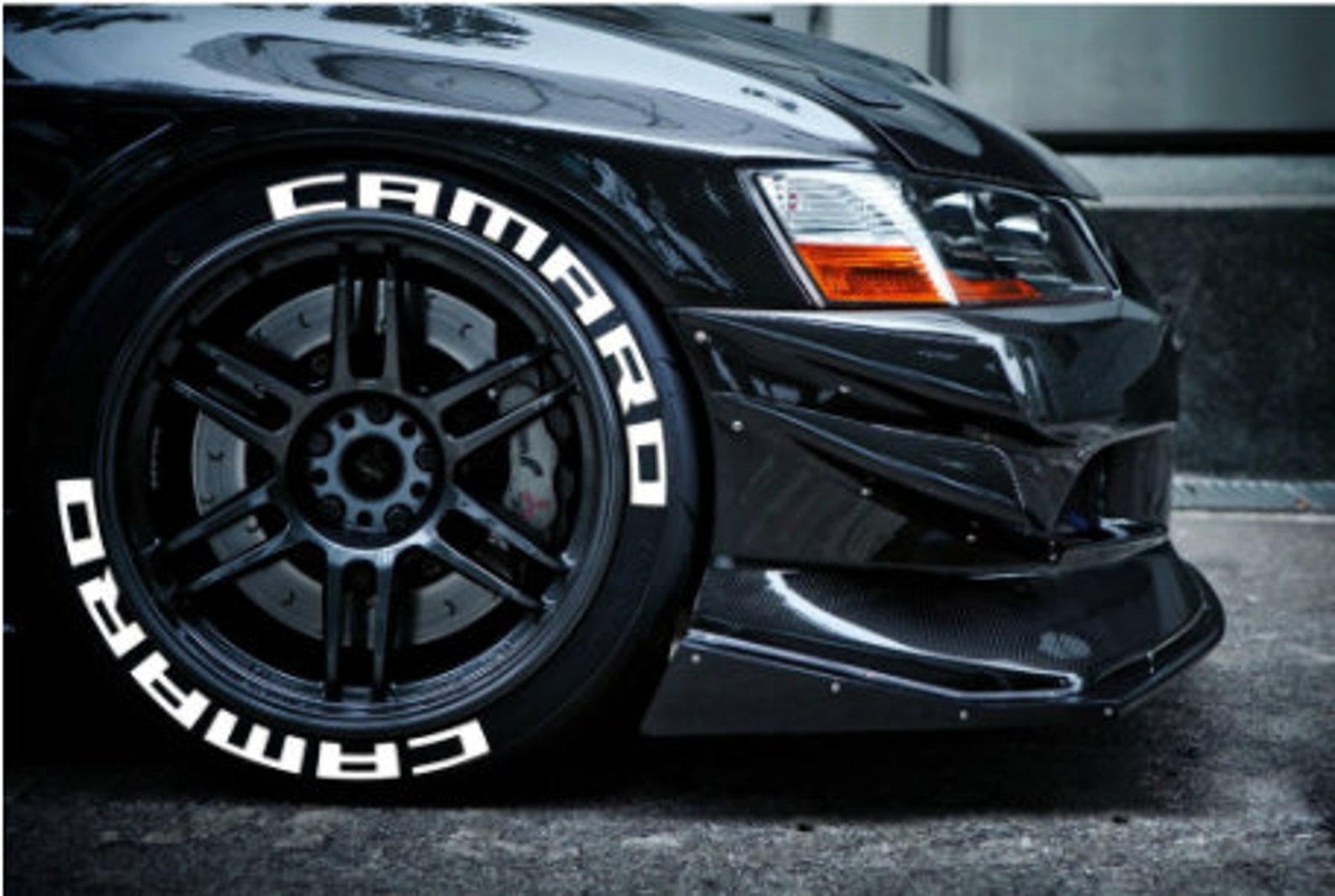 CAMARO Tire Stickers Tire Letters Decal Custom 1'' 8x Permanent Tire ...