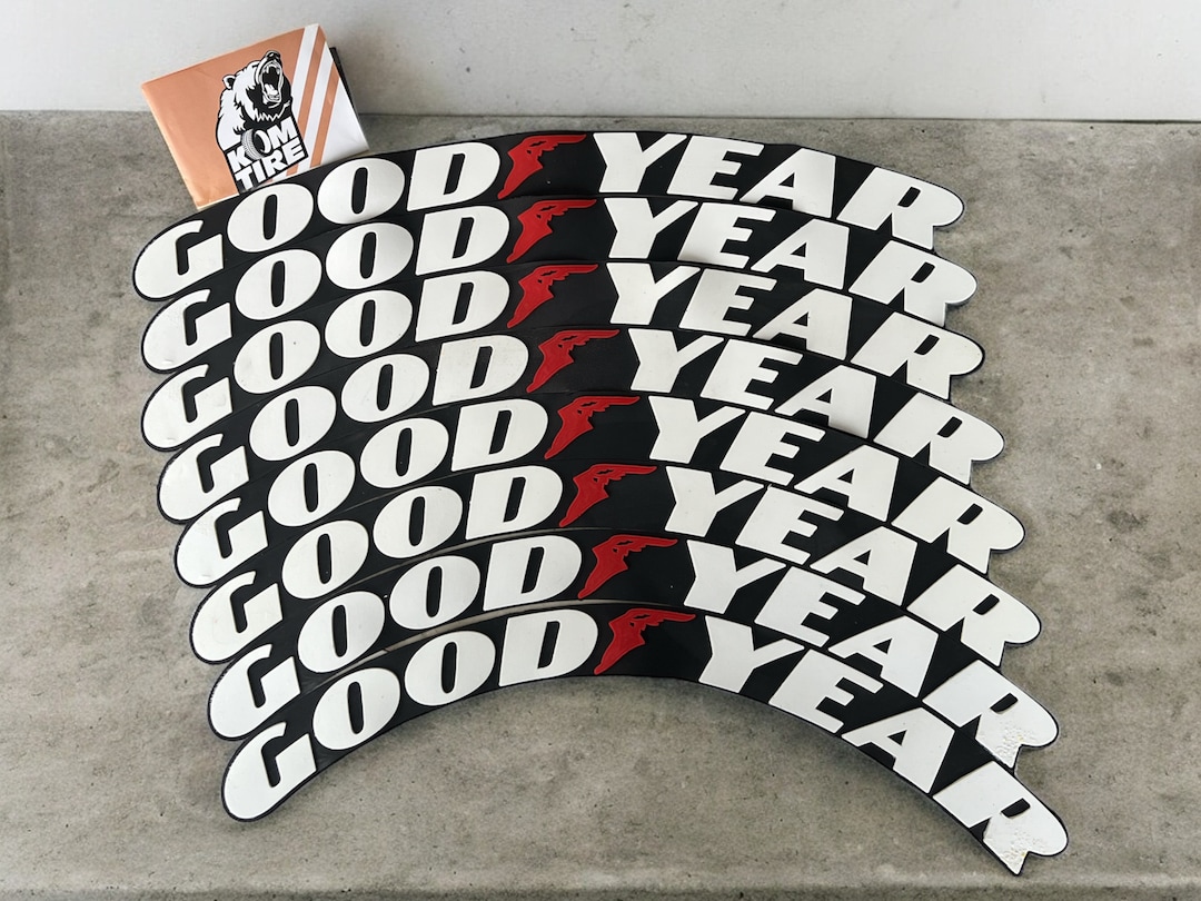 Goodyear Tire Stickers Tire Letters Decal Custom 1'' 8x Permanent Tire ...