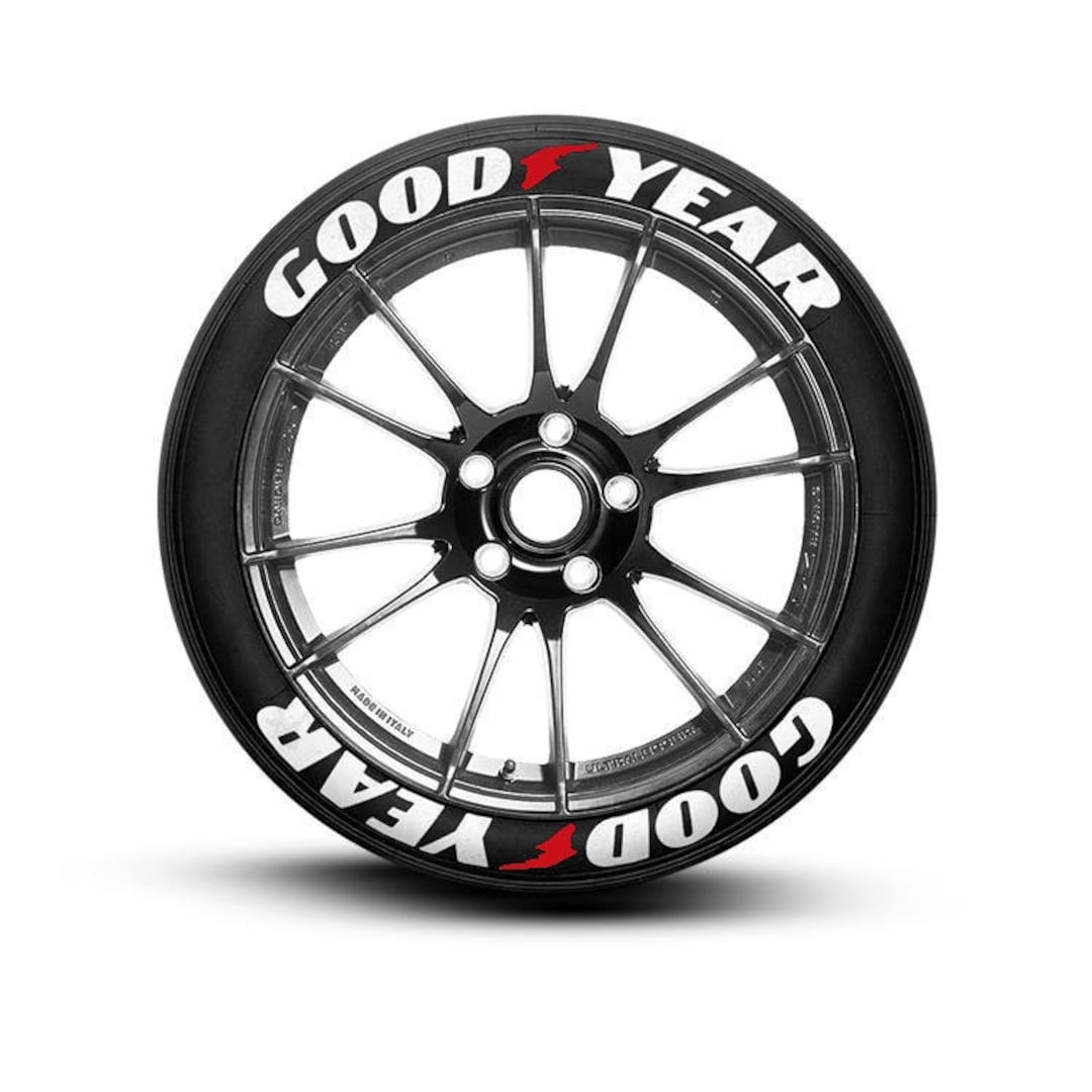 GOODYEAR Tire Stickers Tire Letters Decal Custom 1'' 8x Permanent Tire ...