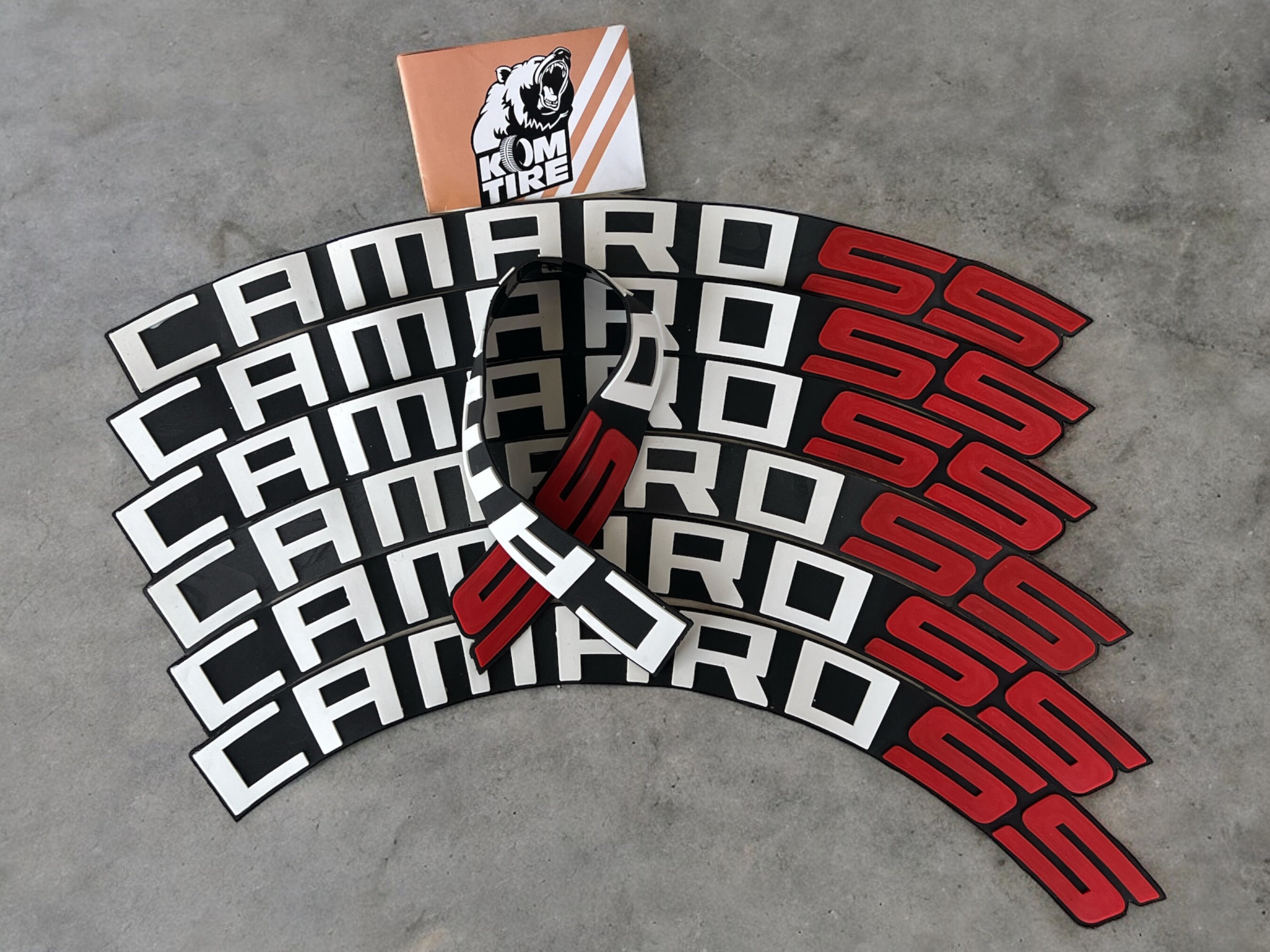 Camaro SS Tire Stickers Tire Letters Decal Custom 1'' 8x Permanent Tire ...