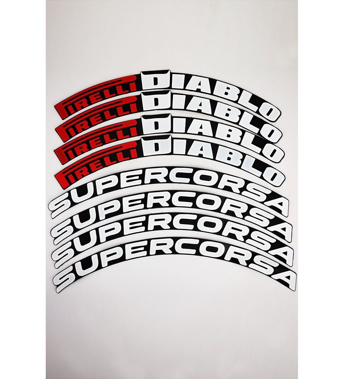 Diablo Supercorsa Tire Stickers Tire Letters Decal Custom 0.75'' 8x ...