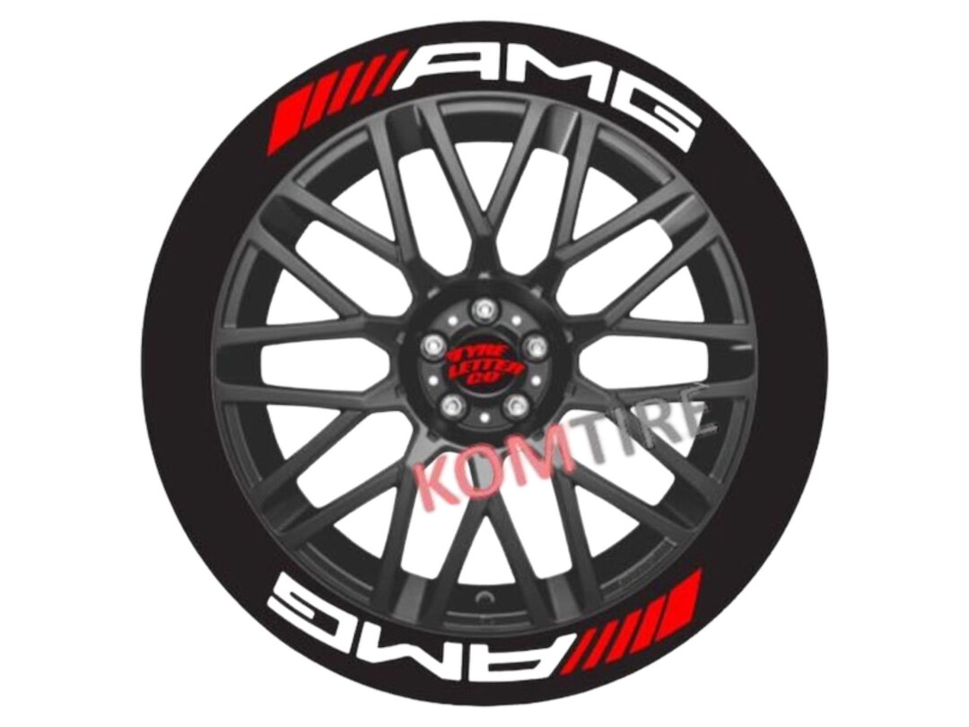 AMG Tire Stickers Tire Letters Decal Custom 1'' 8x Permanent Tire ...
