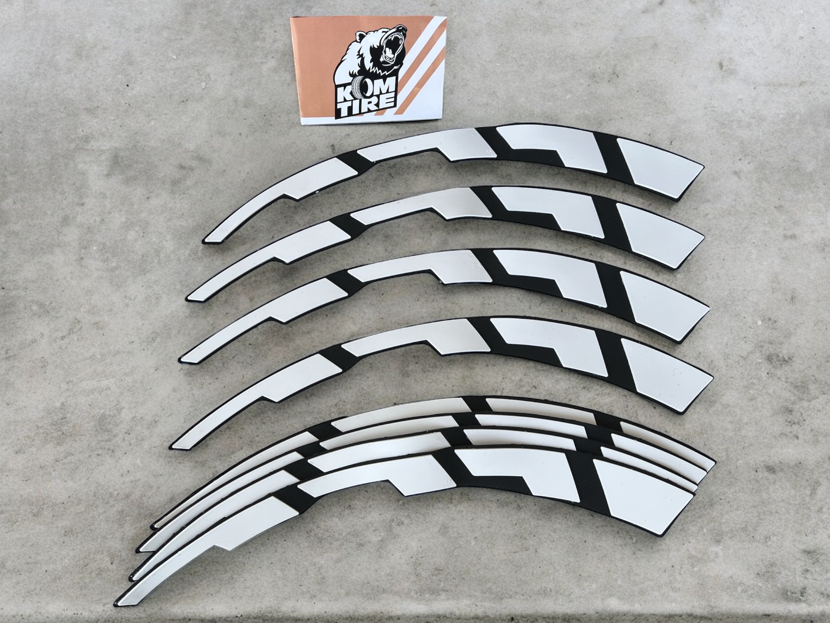 GOODYEAR & STRIP Tire Stickers Tire Letters Decal Custom 1'' 8x ...