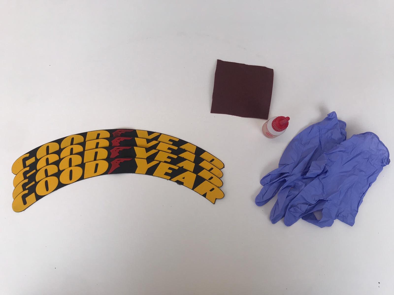 GOODYEAR Yellow Tire Stickers Tire Letters Decal Custom 1'' 8x ...