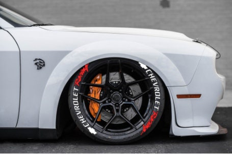 CHEVROLET RACING Tire Stickers Tire Letters Decal Custom 1'' 8x ...