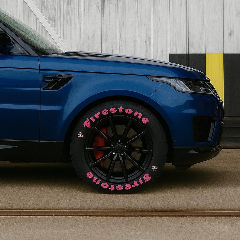 Firestone Tire Stickers Tire Letters Decal Custom 1'' 8x Permanent Tire ...
