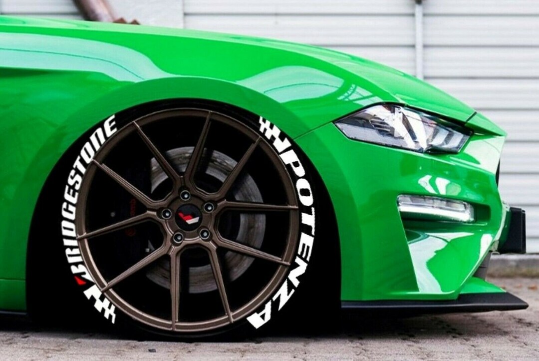 BRIDGESTONE POTENZA Tire Stickers Tire Letters Decal Custom 1'' 8x ...