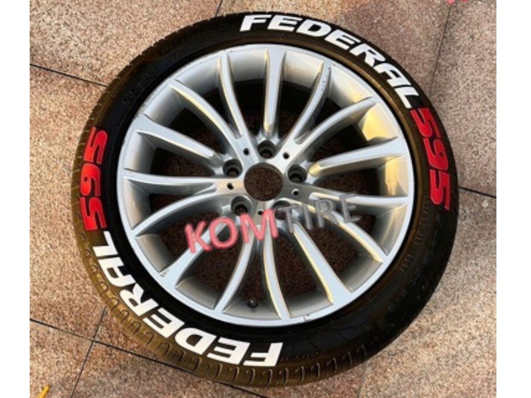 Federal 595 Tire Stickers Tire Letters Decal Custom 1'' 8x Permanent ...