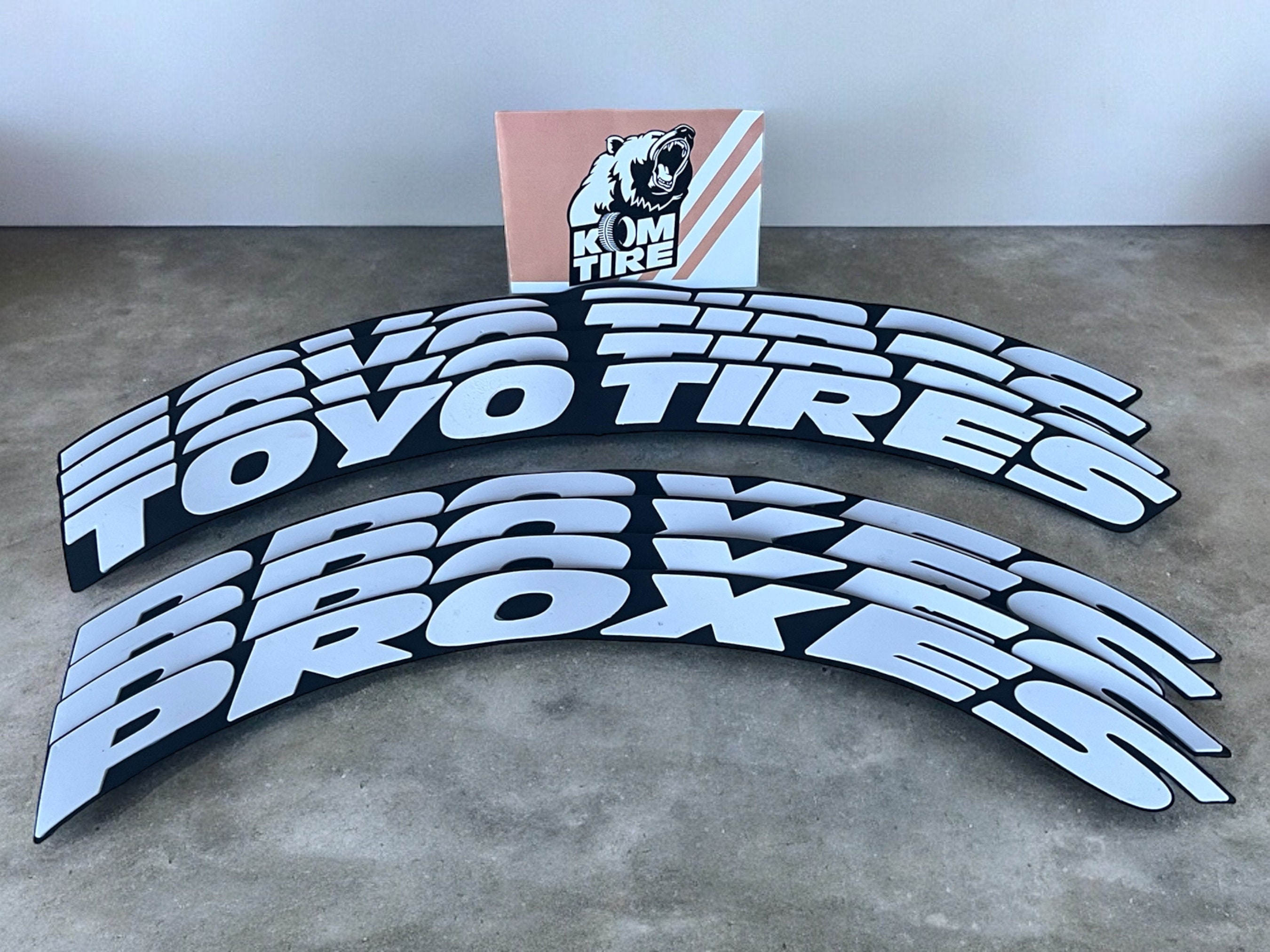 Toyo Tires Proxes Permanent Tire Stickers Tire Letters Decal Custom 1 ...