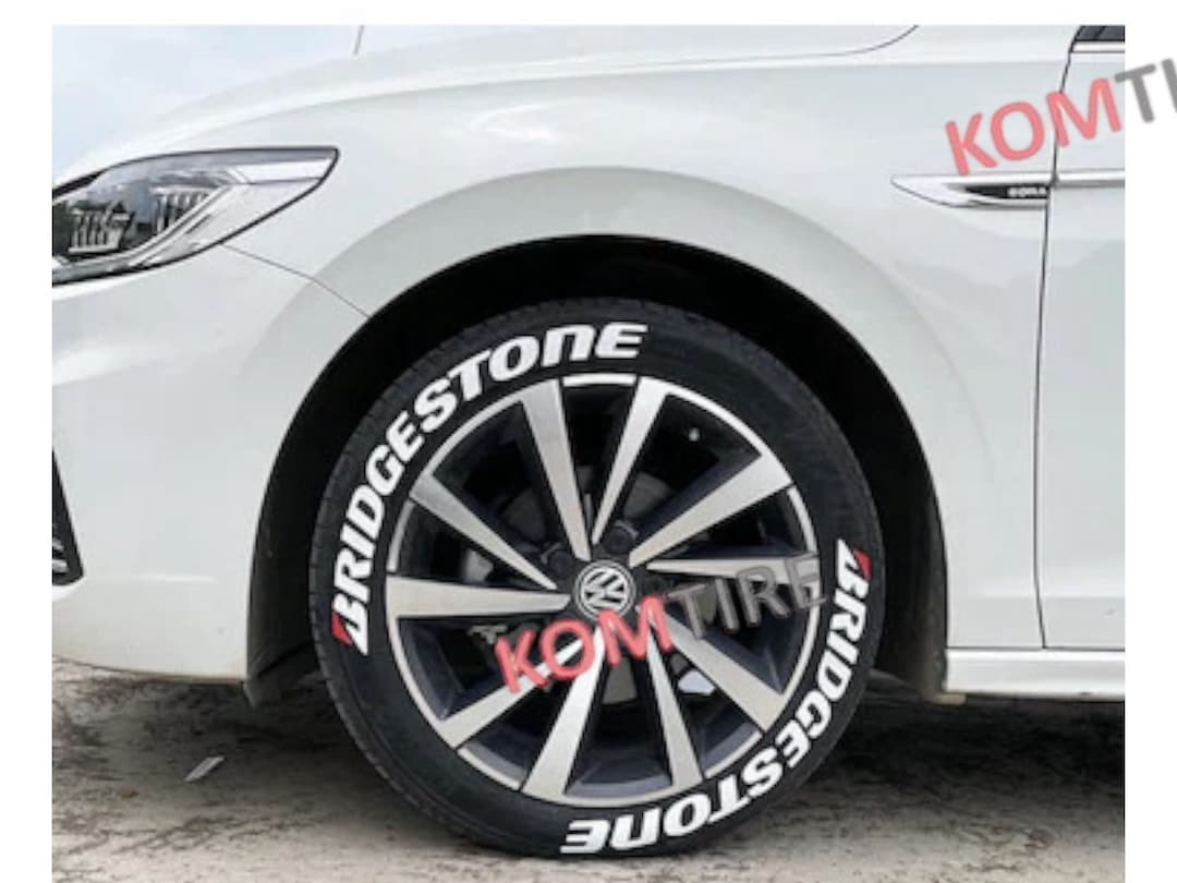 Bridgestone Tire Stickers Tire Letters Decal Custom 1'' 8x Permanent ...