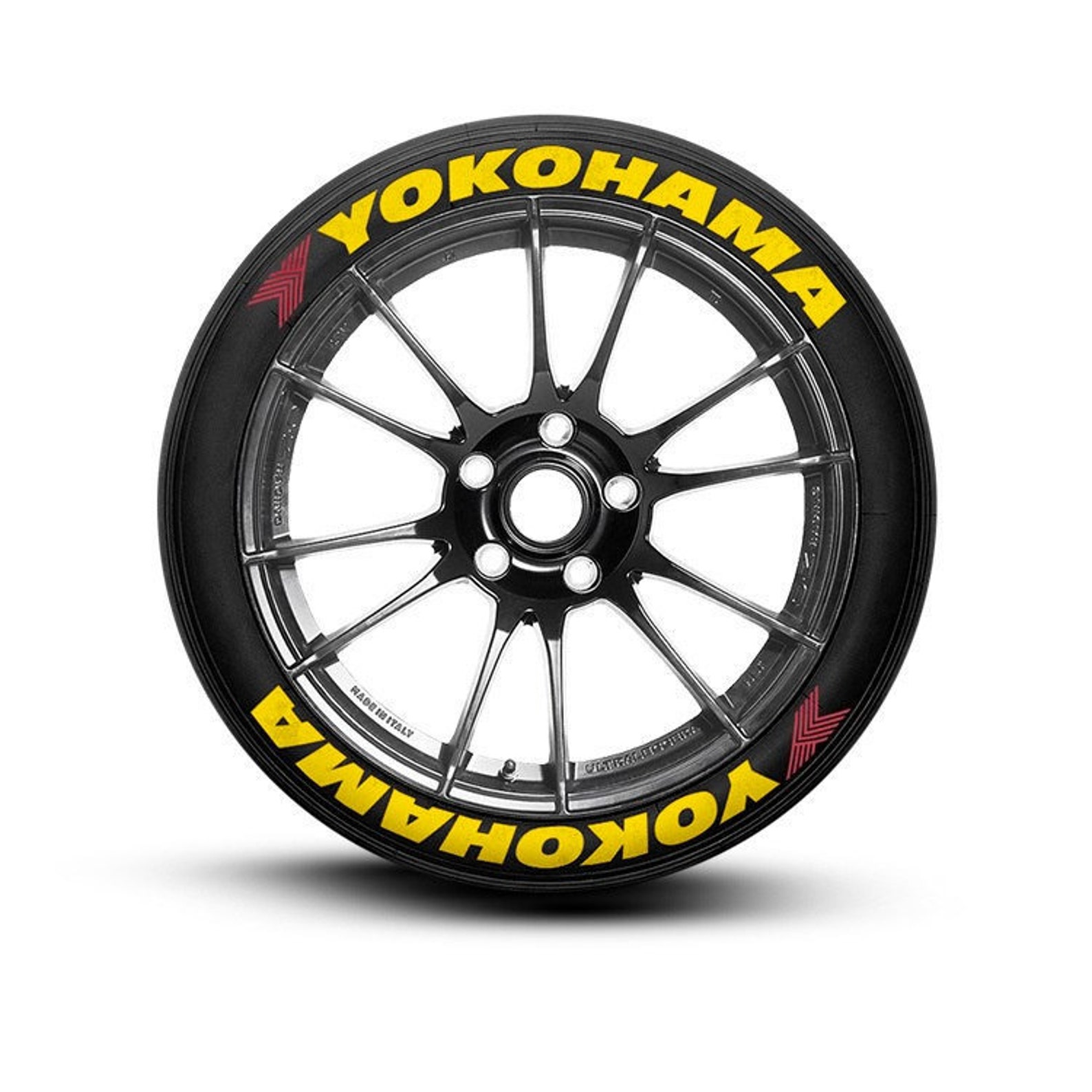 YOKOHAMA Yellow Tire Stickers Tire Letters Decal Custom 1'' 8x ...