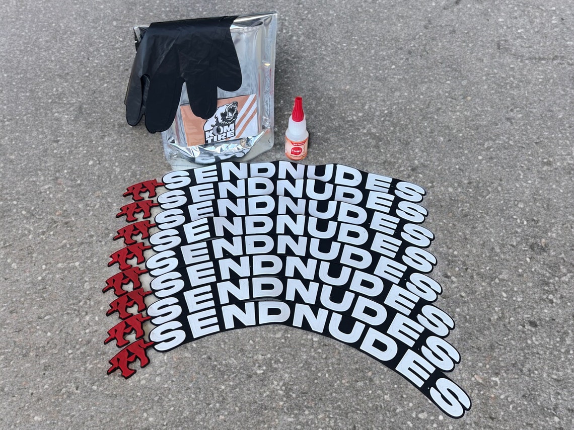 SENDNUDES Tire Stickers Tire Letters Decal Custom 1'' 8x Permanent Tire ...