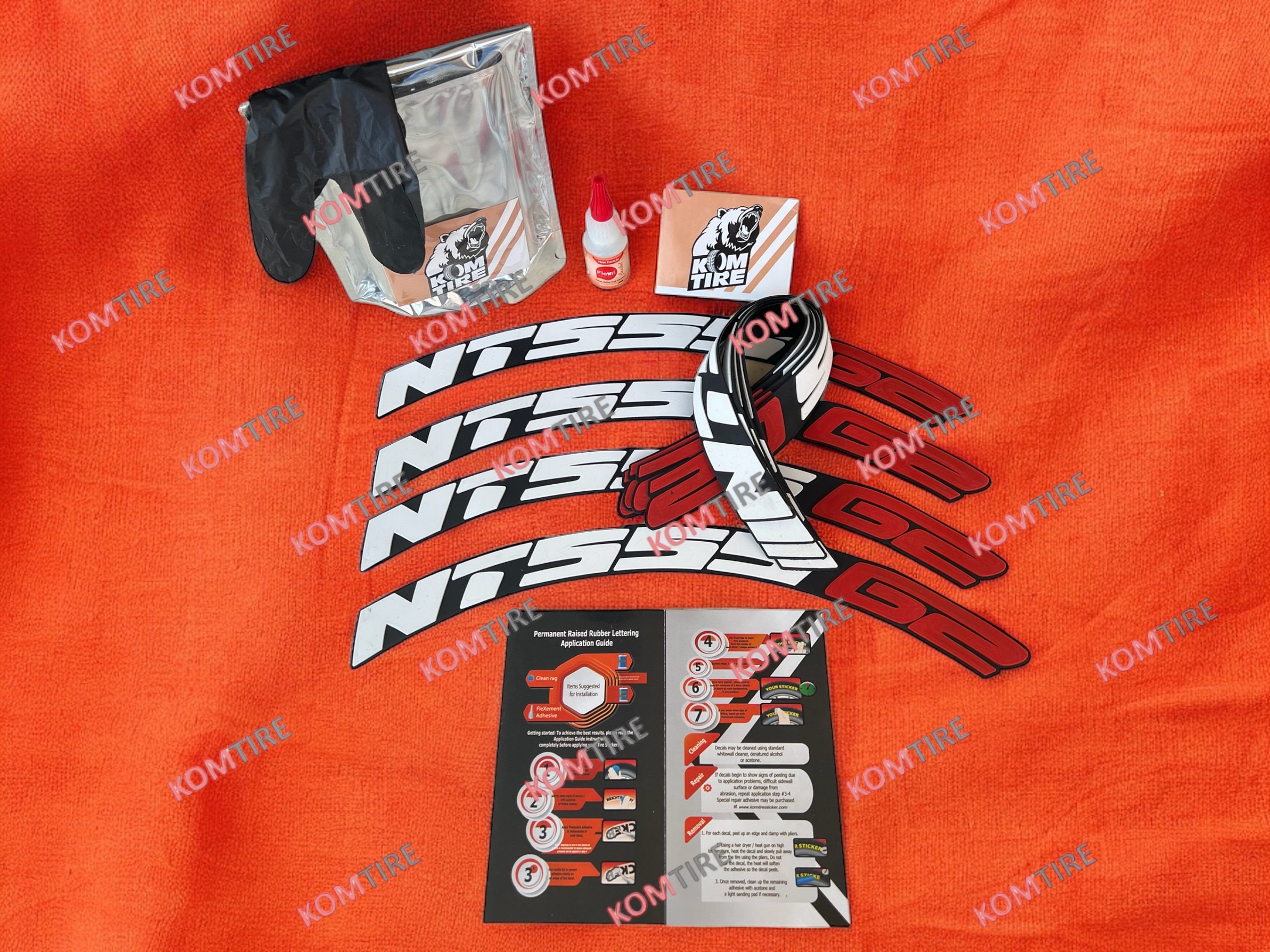 Nitto NT555 G2 Tire Stickers Tire Letters Decal Custom 1'' 8x Permanent ...