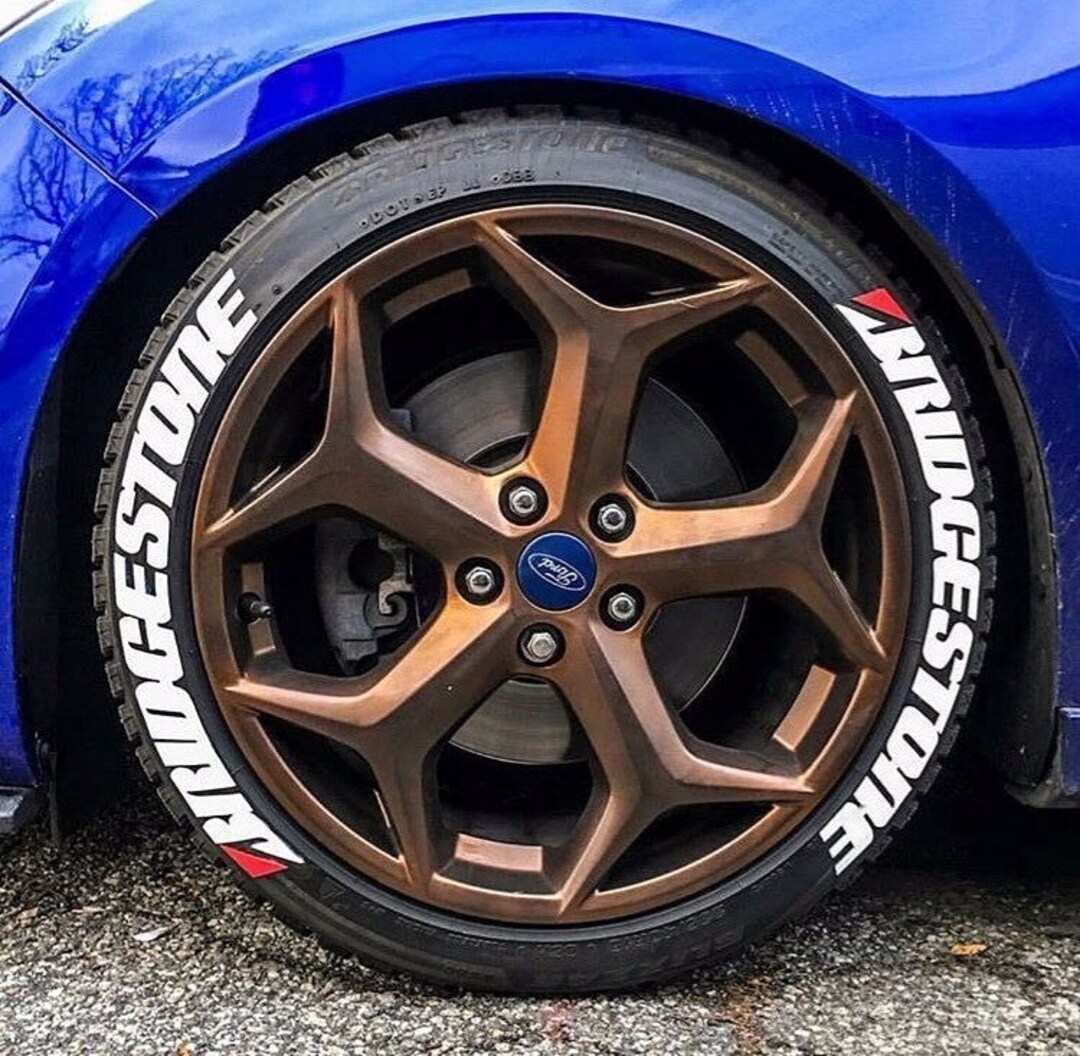 BRIDGESTONE Tire Stickers Tire Letters Decal Custom 1'' 8x Permanent ...