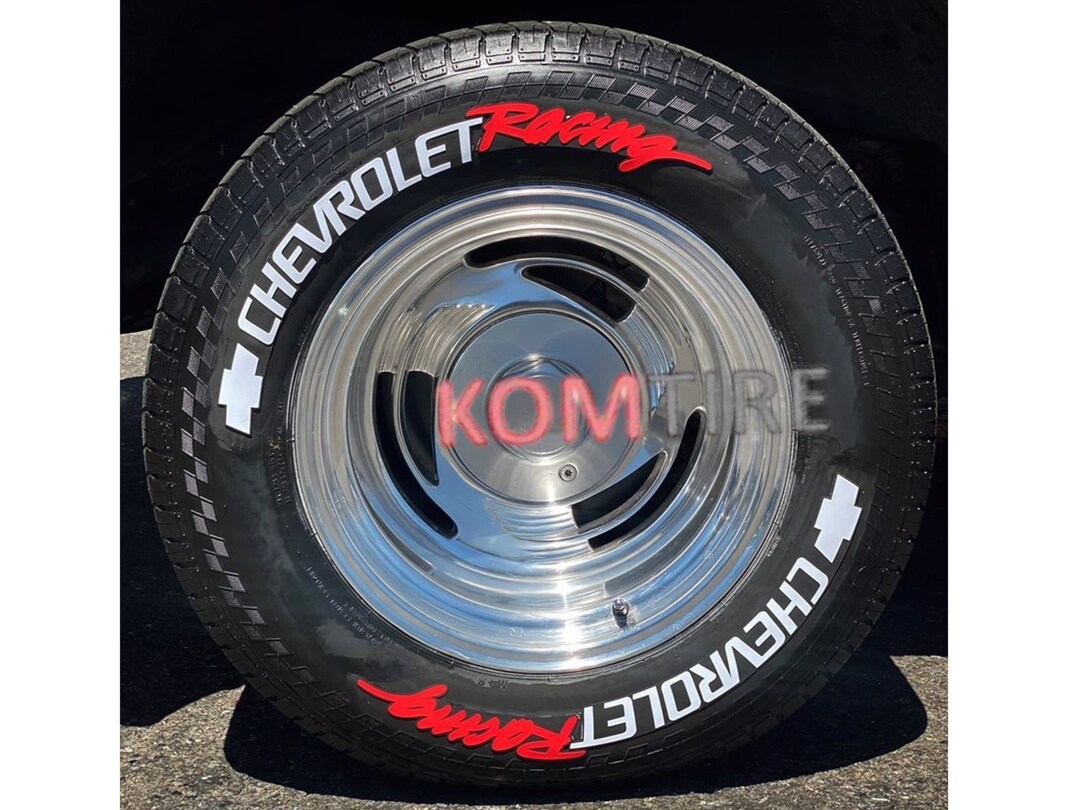 Chevrolet Racing Tire Stickers Tire Letters Decal Custom 1'' 8x ...