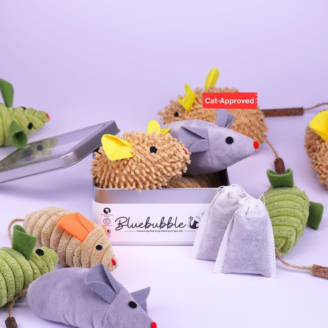 Catnip Silvervine Mouse Kicker Cat Toy: Matatabi Stick Tail, Recharging ...