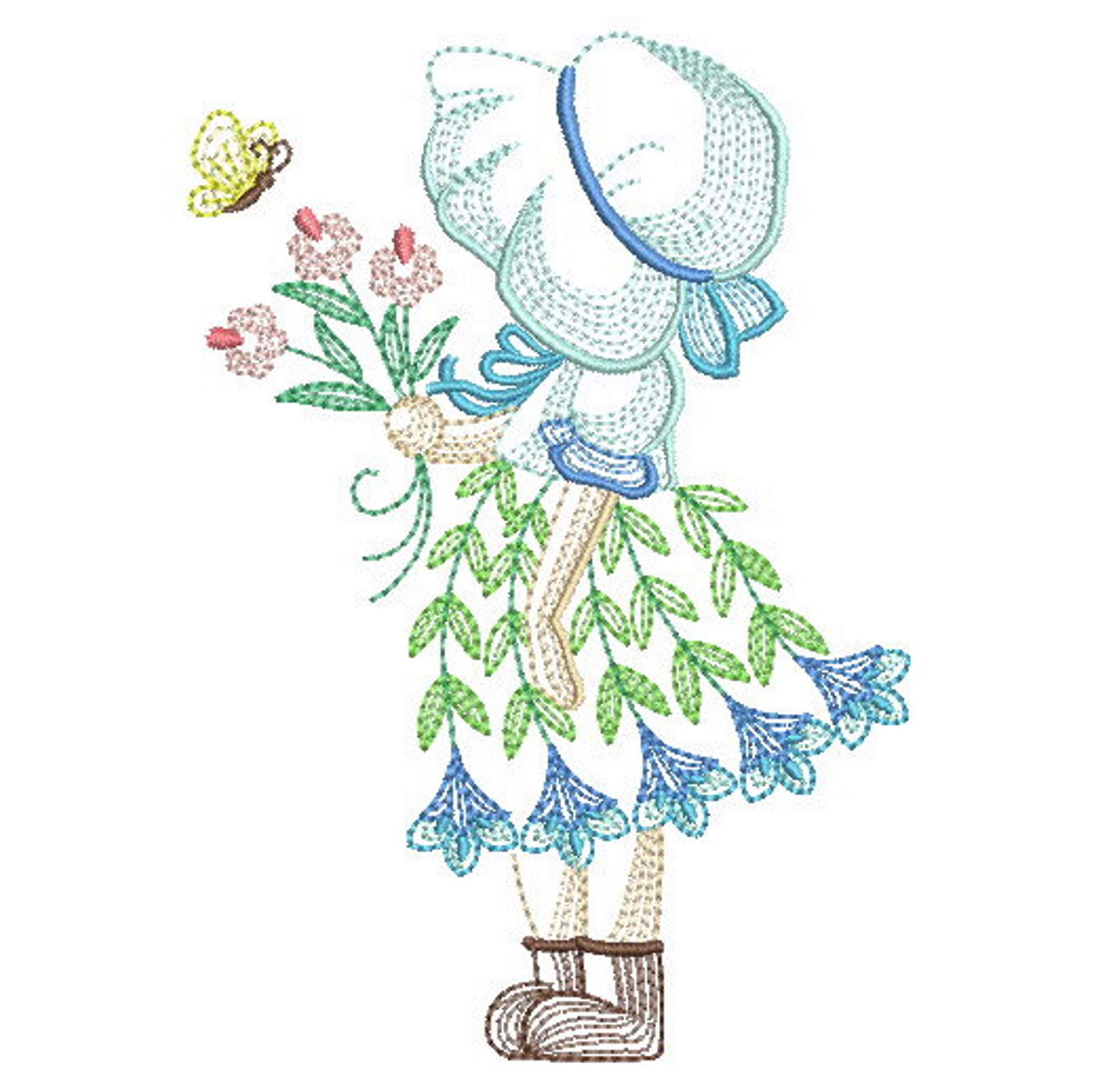 Sunbonnet Sue Embroidered Quilt Blocks - Etsy