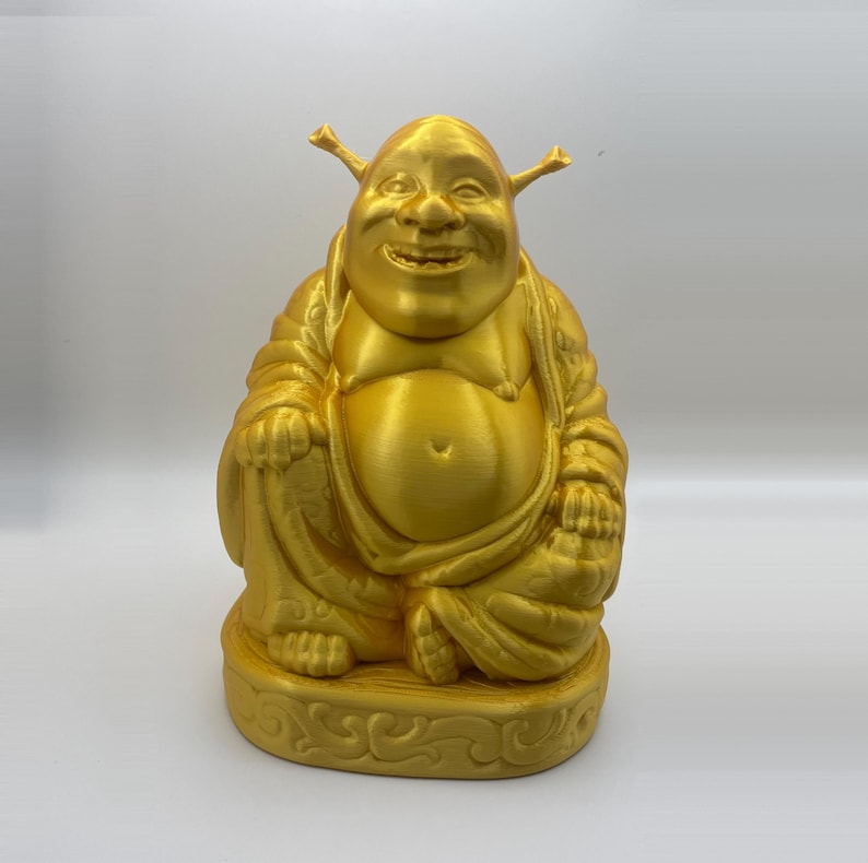 Estatua de Buda Shrek, impresa en 3D, decoración del hogar, adorno de ...